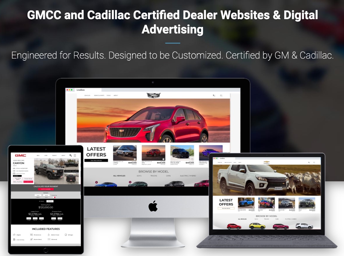 Leadbox Certified Digital Website and Advertising for GMCC Dealers